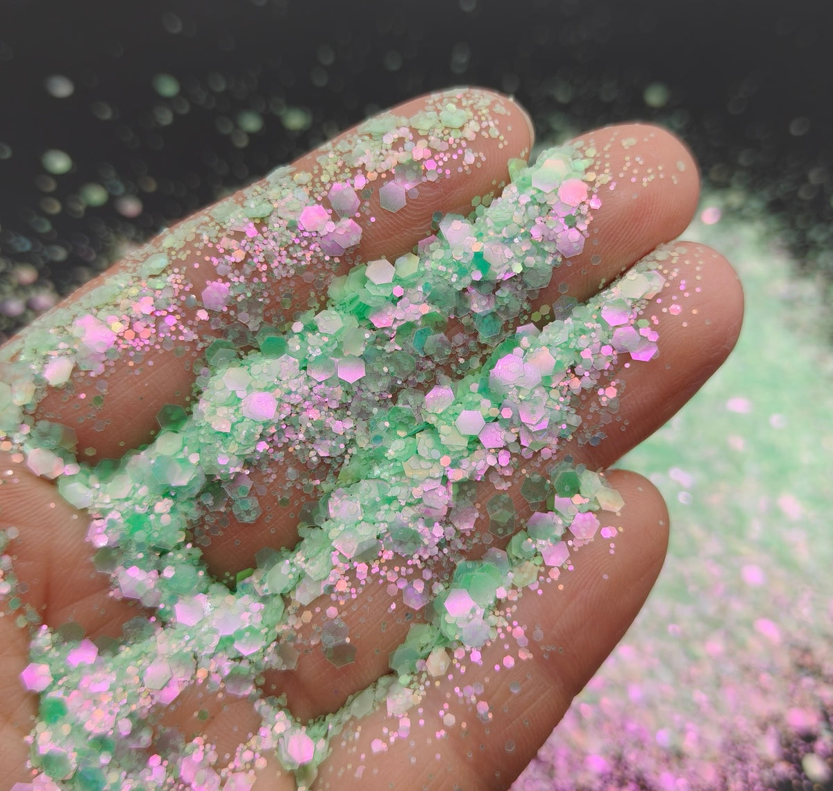 Chunky Mix Glitter, Pistachio – Cali Bees Creations